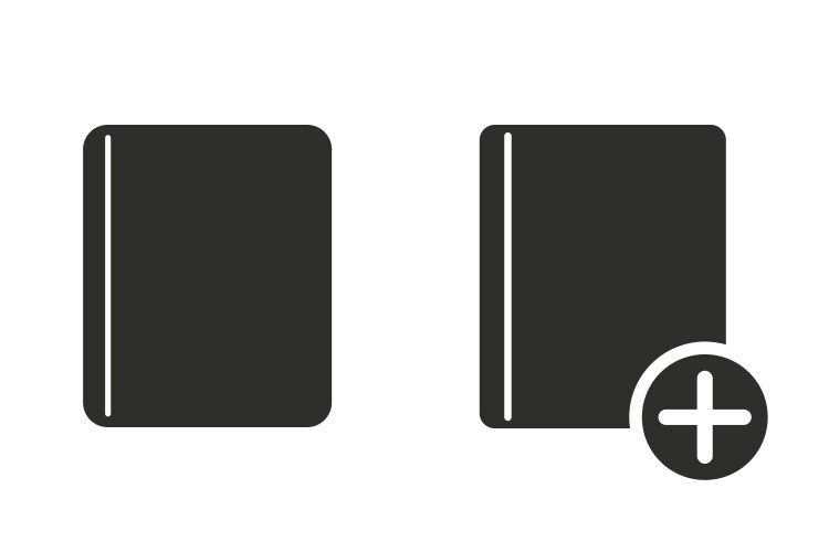 A library theme icon with books arranged Vector Image