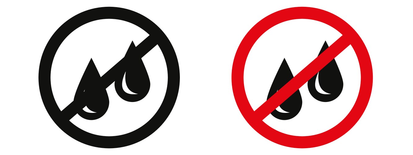 No leakage allowed sign safety icon Royalty Free Vector