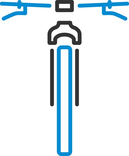 Bike icon front view Royalty Free Vector Image