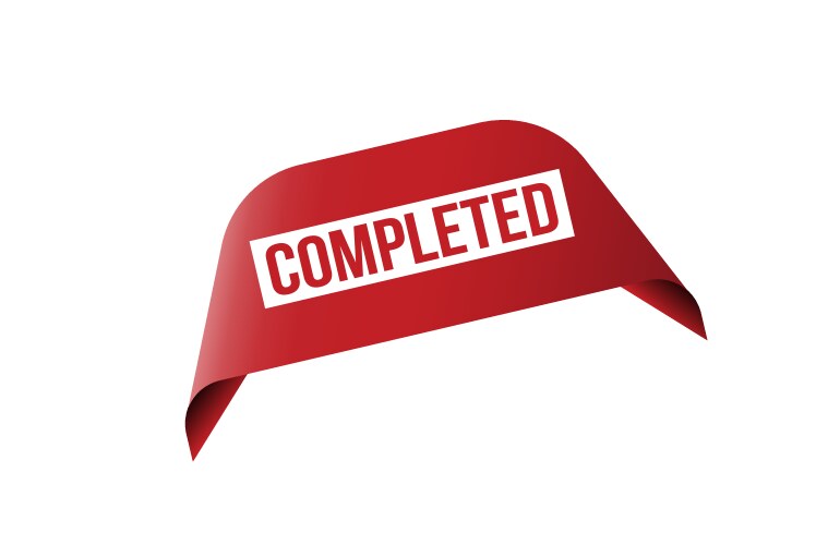 Quickstep red ribbon label banner open available Vector Image