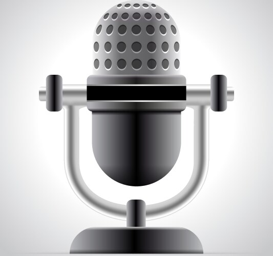 Microphone cartoon character Royalty Free Vector Image