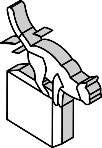 Behind preposition english line icon Royalty Free Vector