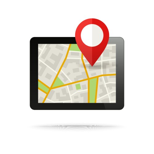 3d map isometric city Royalty Free Vector Image