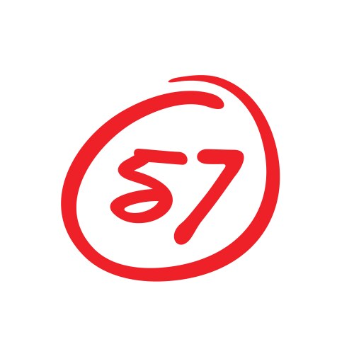 Letter e grade mark red color test score Vector Image