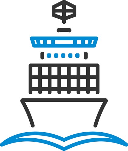 Container ship icon Royalty Free Vector Image - VectorStock