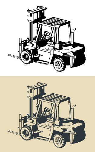 Forklift truck Royalty Free Vector Image - VectorStock