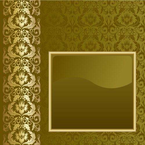 Vintage gold strip frame Royalty Free Vector Image