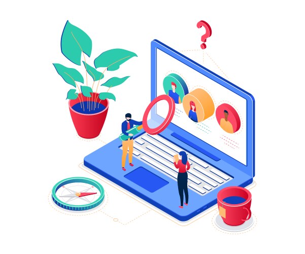 Hrm human resource management hris software Vector Image