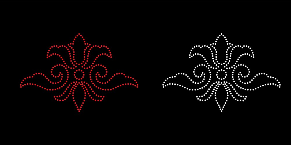 Rhinestone flower design Royalty Free Vector Image