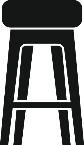 Tall bar stool standing on yellow background Vector Image