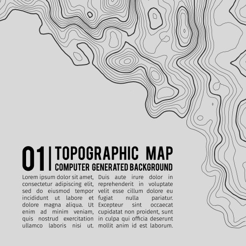 Retro topographic map great design for any Vector Image