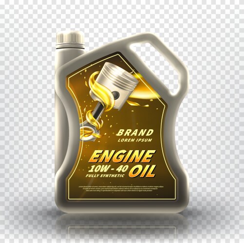 Realistic canister of engine oil Royalty Free Vector Image