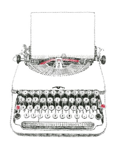Typewriter realistic Royalty Free Vector Image