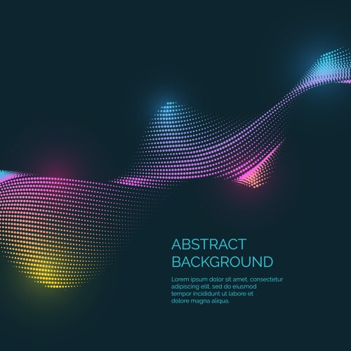 Dynamic abstract liquid flow particles background Vector Image