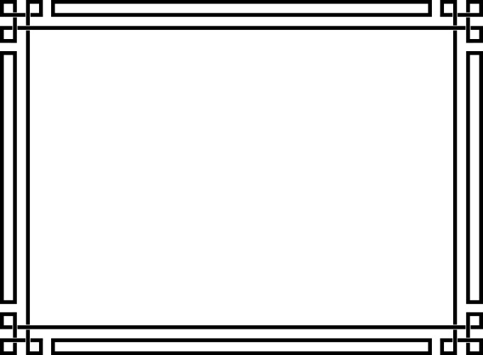 Roman style black ornamental decorative frame Vector Image