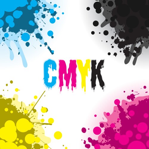Cmyk paint splat Royalty Free Vector Image - VectorStock