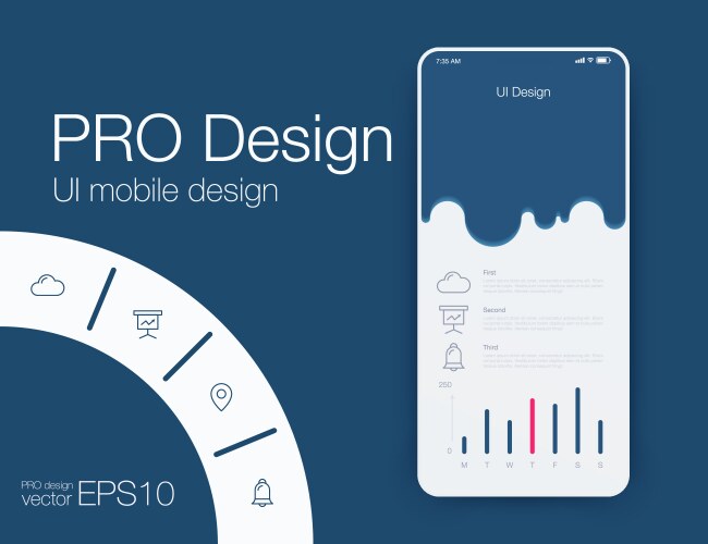 Download waiting circle ui element template Vector Image
