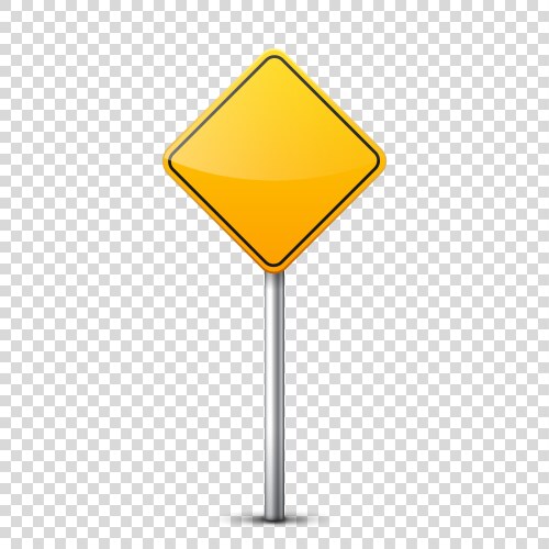 Blank street sign isolated transparent background Vector Image