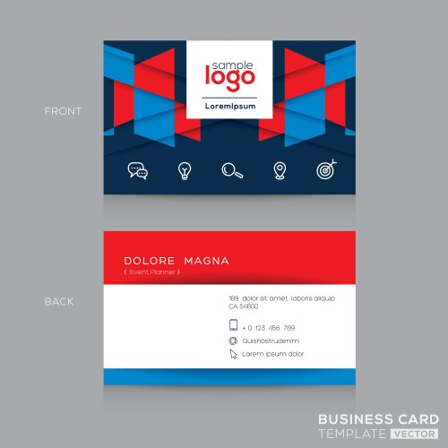 Abstract name card business design Royalty Free Vector Image