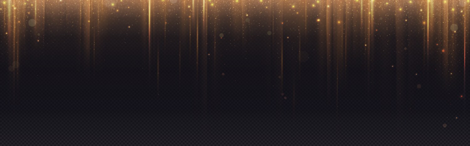 Vertical gold flare on black background Royalty Free Vector