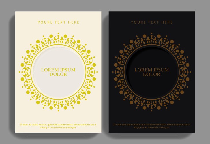 Flat cover border circle pattern Royalty Free Vector Image