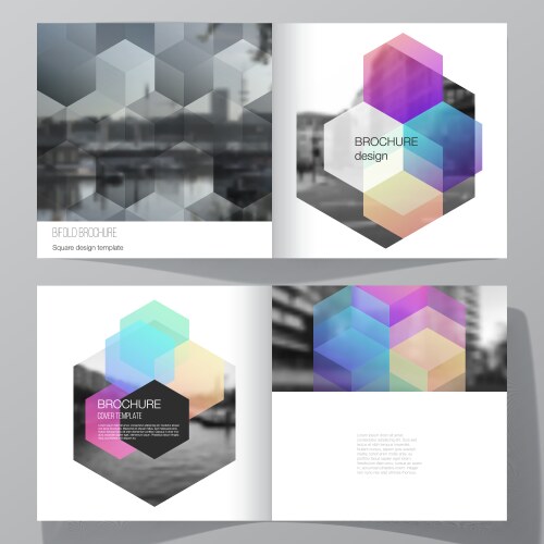 Brochure design two pages a4 template Royalty Free Vector