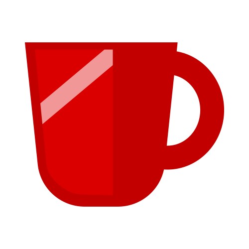 Red coffee mug icon Royalty Free Vector Image - VectorStock