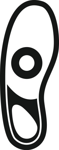 Orthopedic insole icon showing foot support Vector Image