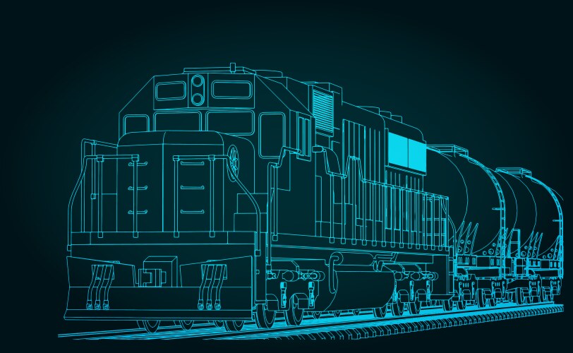 Cargo Train Drawing