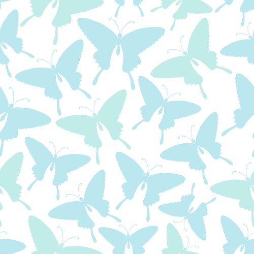 Seamless Pattern Background With Butterflies Vector Image