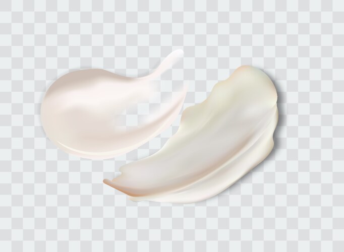 Cream texture stroke isolated on transparent Vector Image
