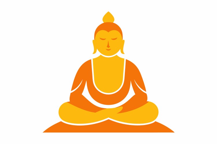 Cute buddha oriental Royalty Free Vector Image