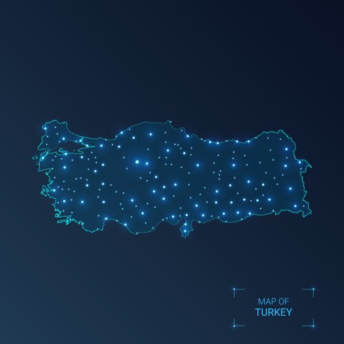 Neon Brazil City Map Royalty Free Vector Image