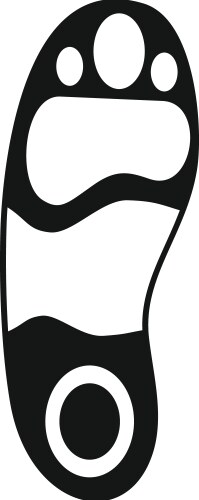Orthopedic insole icon showing foot support Vector Image