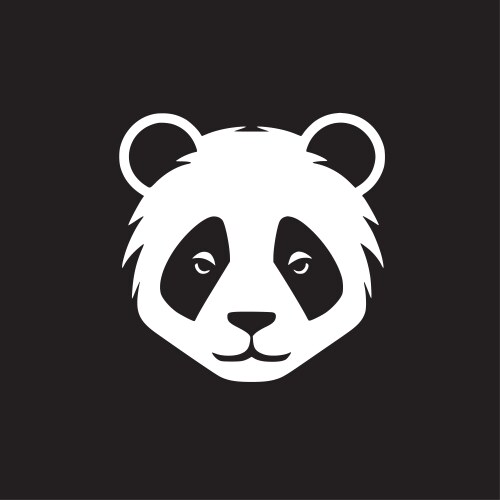 Panda - minimalist and simple silhouette Vector Image