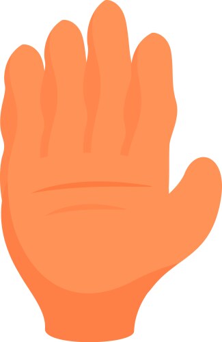 Cartoon hand gesture showing five fingers raised Vector Image