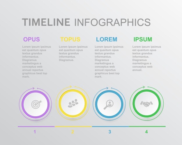 Timeline 3d infographic Royalty Free Vector Image
