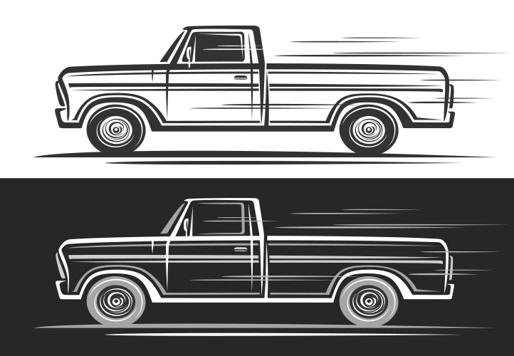 Outline Pickup Truck Vector Images (over 2,800)