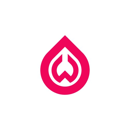 Oxygen o2 bubble logo design on white background Vector Image