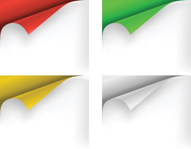 Paper with curl corner Royalty Free Vector Image