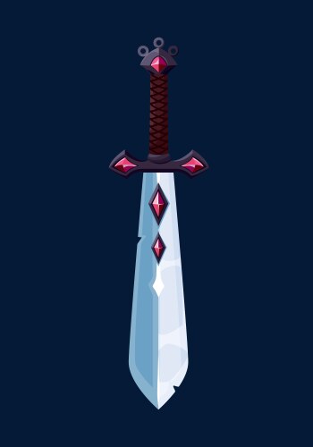 Medieval fantasy magic sword with decorated blade Vector Image