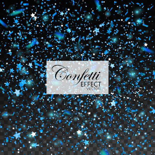 Blue glittering star dust Royalty Free Vector Image