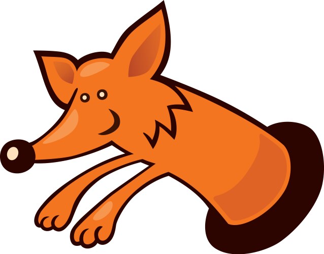 Cute fox cartoon Royalty Free Vector Image - VectorStock