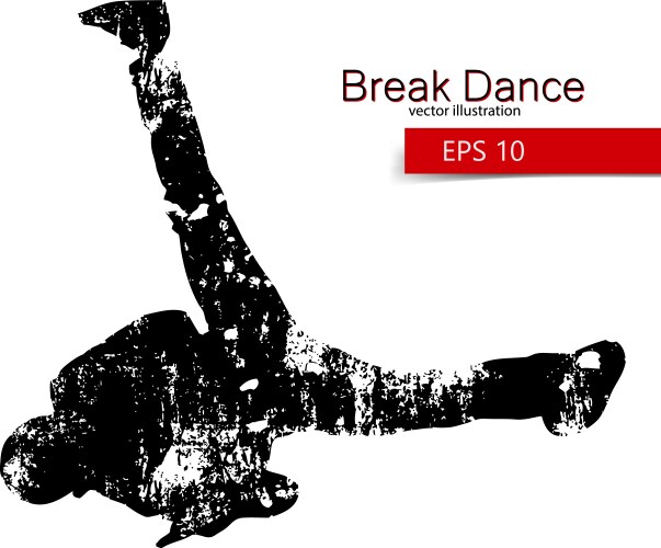 Breakdancer silhouette Royalty Free Vector Image