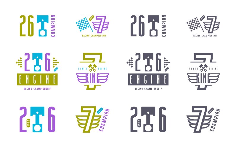 Race car stripes and stickers for vehicle Vector Image