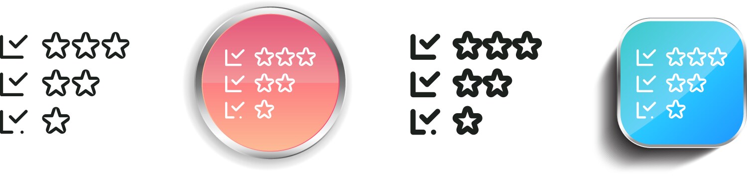 Check mark icon thin linear regular and button Vector Image