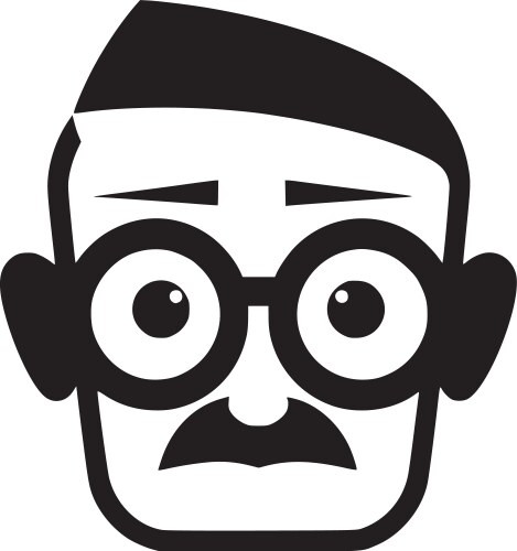 Papa - black and white isolated icon Royalty Free Vector