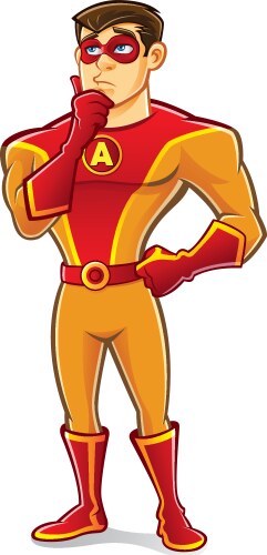 Handsome superhero flying Royalty Free Vector Image