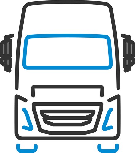 Container truck icon Royalty Free Vector Image