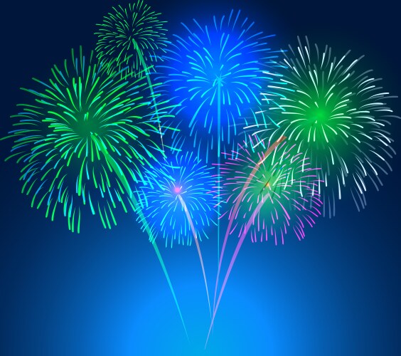 Colorful abstract fireworks background design Vector Image